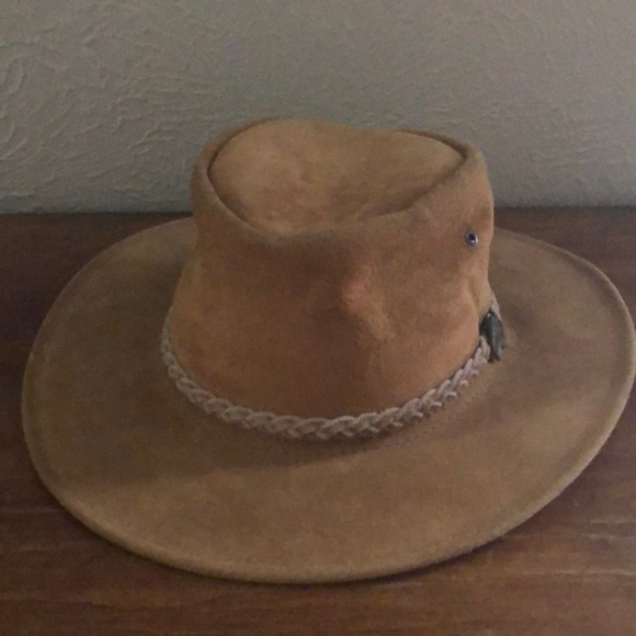 Jackaroo | Accessories | Tan Western Style Leather Hat With Braided ...